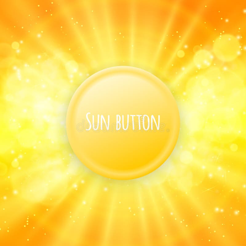 Shiny Sun Button Vector for Your Text Stock Vector - Illustration of ...