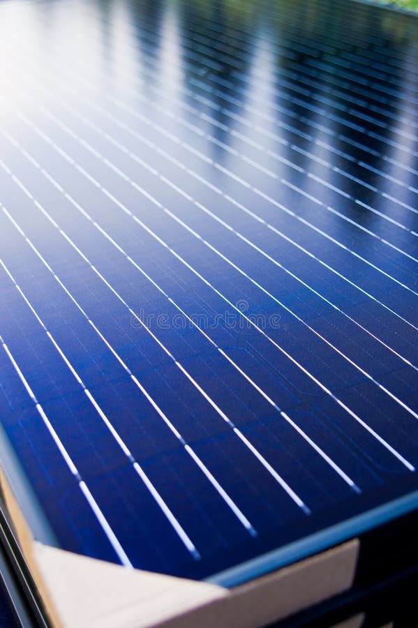 Shiny Surface of New Solar Panels Outdoors Stock Image - Image of ...