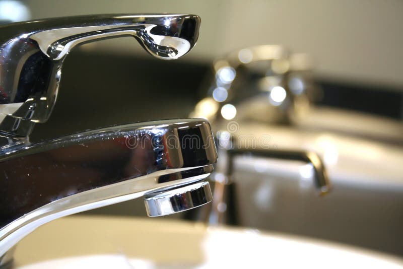 Shiny tap stock image. Image of mirror, washing, water - 1052821