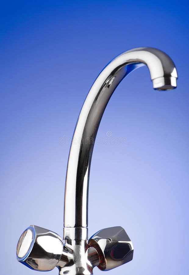 Shiny tap on the gradient stock image. Image of plumber - 22992561