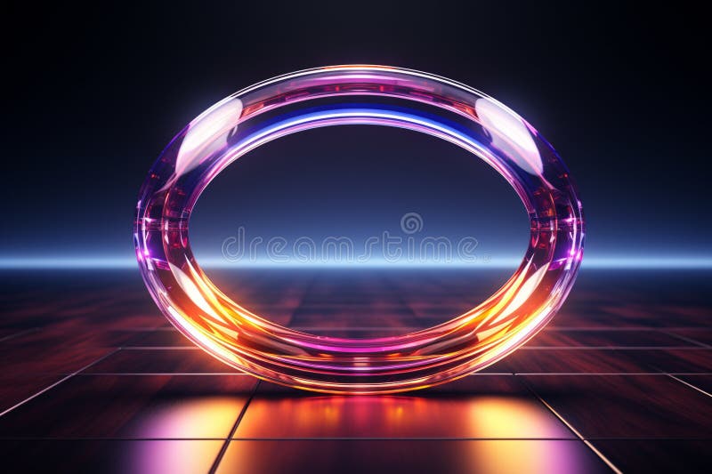 Shiny Technical Texture with Glowing Ring, Background Image with ...