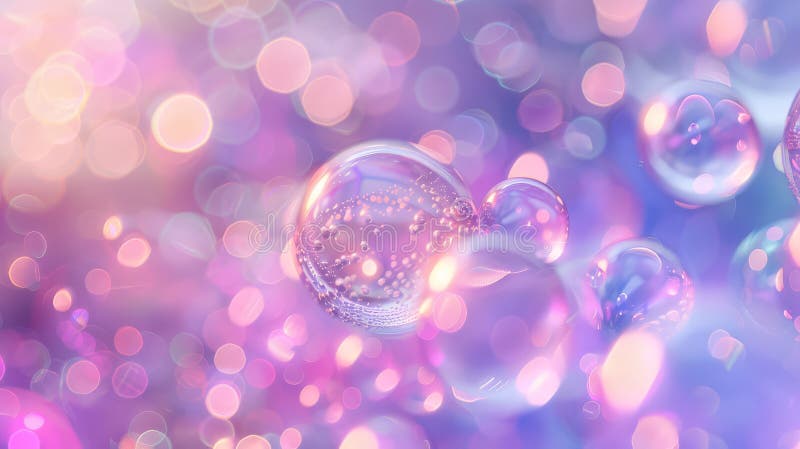 Shiny Textured Bubbles Adorn Blue Transparent Background Stock ...