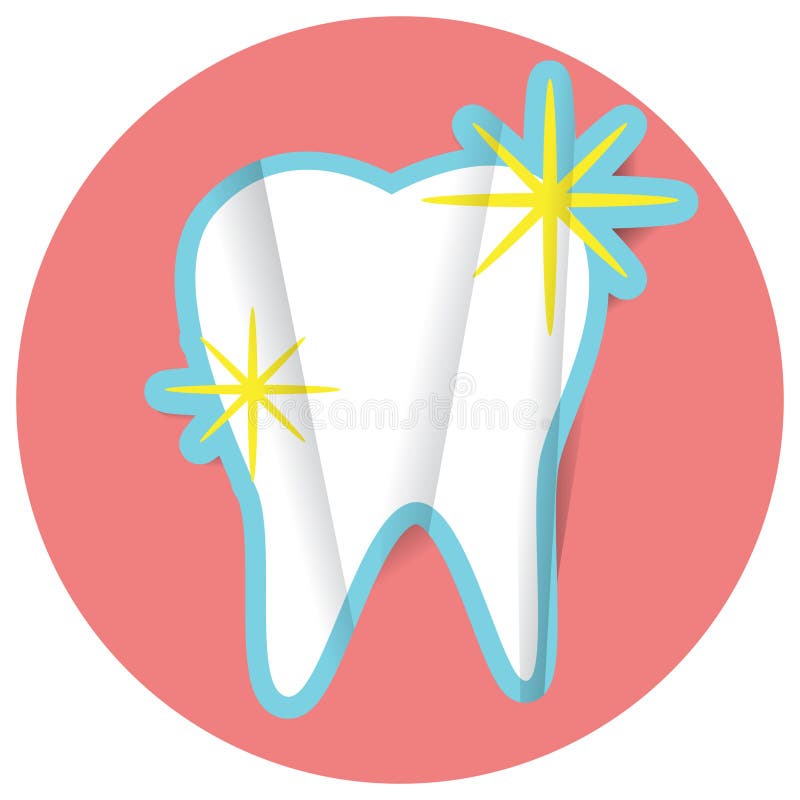 Shiny Tooth. Vector Illustration Decorative Design Stock Vector ...