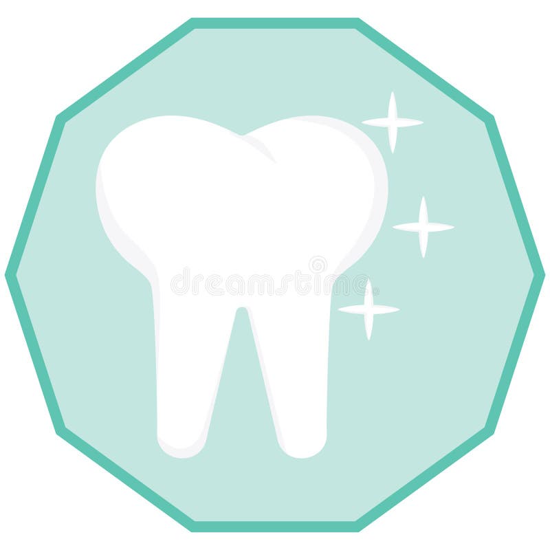 Shiny Tooth. Vector Illustration Decorative Design Stock Vector ...