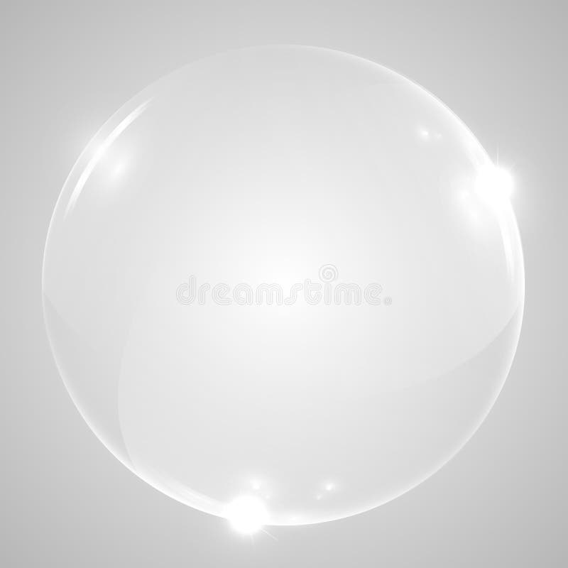 Shiny Transparent Glass Sphere, Vector Illustration Stock Vector ...