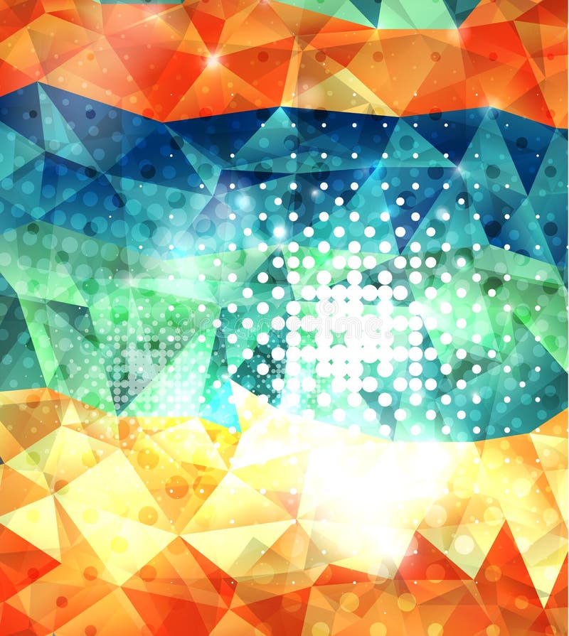 Shiny Triangles Geometric Shape Background Stock Vector - Illustration ...