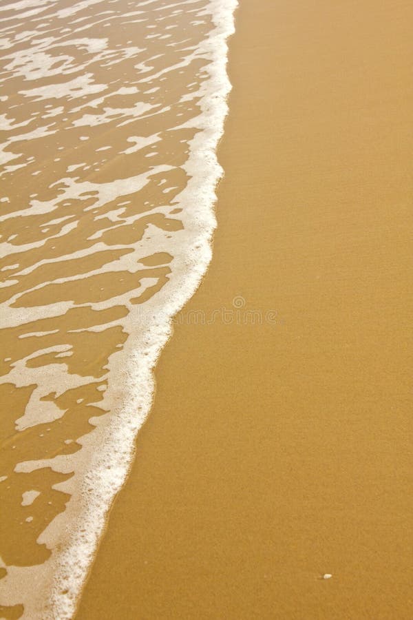 Shiny Tropic Sea Wave on Golden Beach Sand Stock Photo - Image of ...