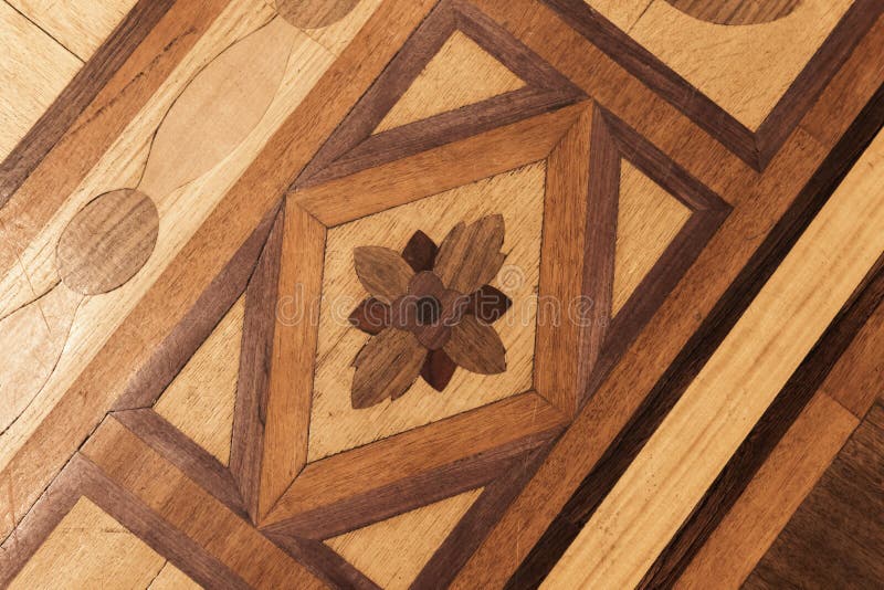 Shiny Vintage Parquet with Geometric Pattern. Background Photo Stock ...