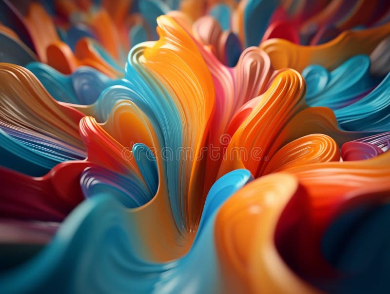 Shiny Vivid Color Liquid Color Wavy Abstract Background Stock ...
