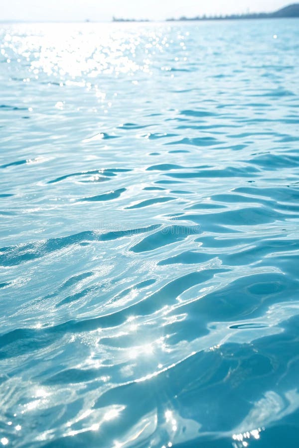 Shiny Water Texture with Light Blue Waves Stock Illustration ...