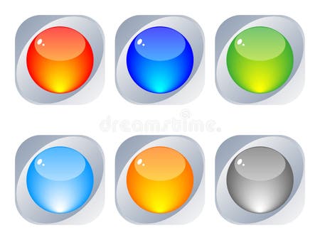 Shiny web buttons stock vector. Illustration of isolated - 10350087