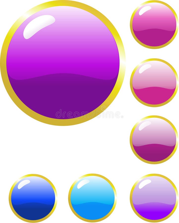 Shiny Web Buttons stock vector. Illustration of purple - 13491635