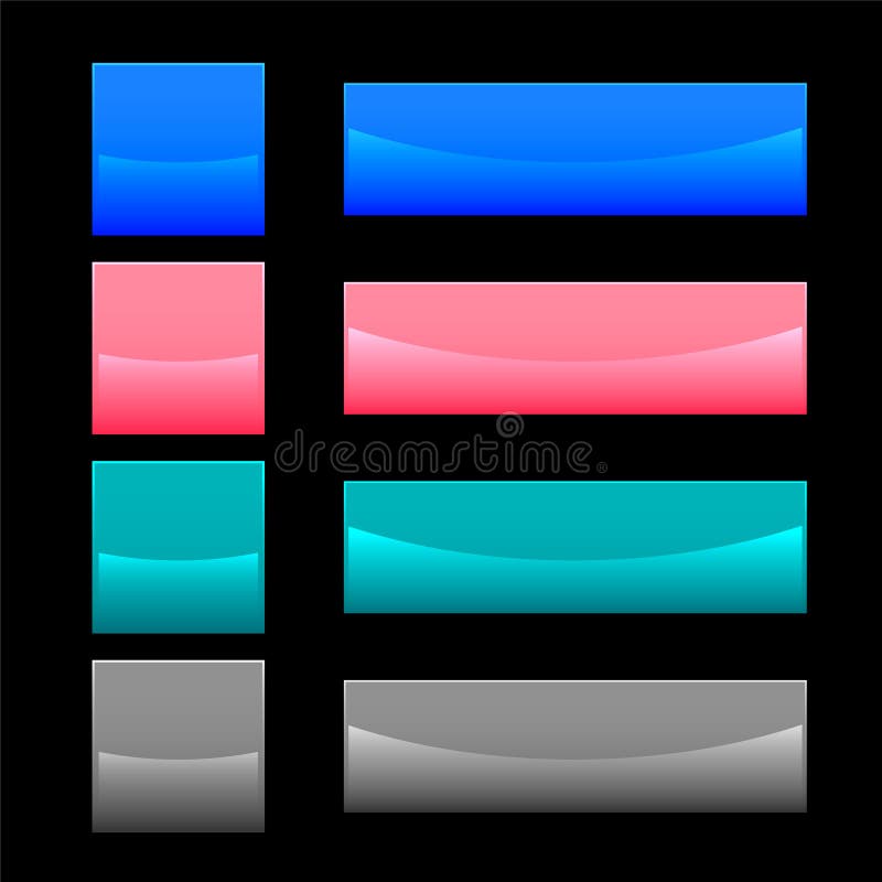 Shiny Web Buttons Set Design Stock Vector - Illustration of design ...