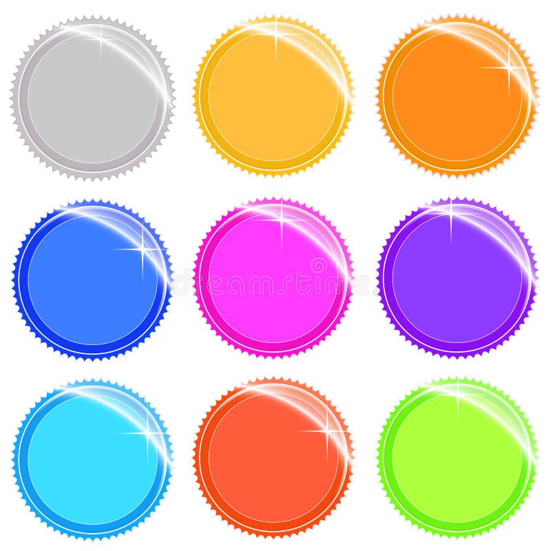 Shiny Web Stickers and Tags Stock Vector - Illustration of blue, paper ...