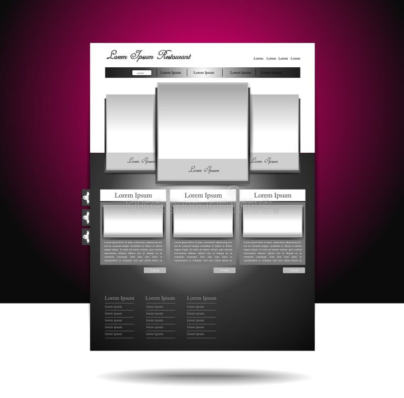 Classy Website Template Design Stock Vector - Illustration of icon ...