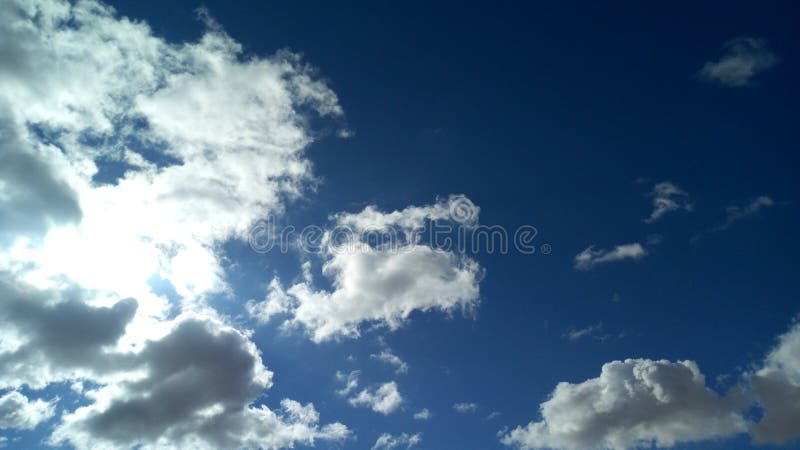 Shiny White Clouds in a Blue Sky Stock Photo - Image of nature, blue ...