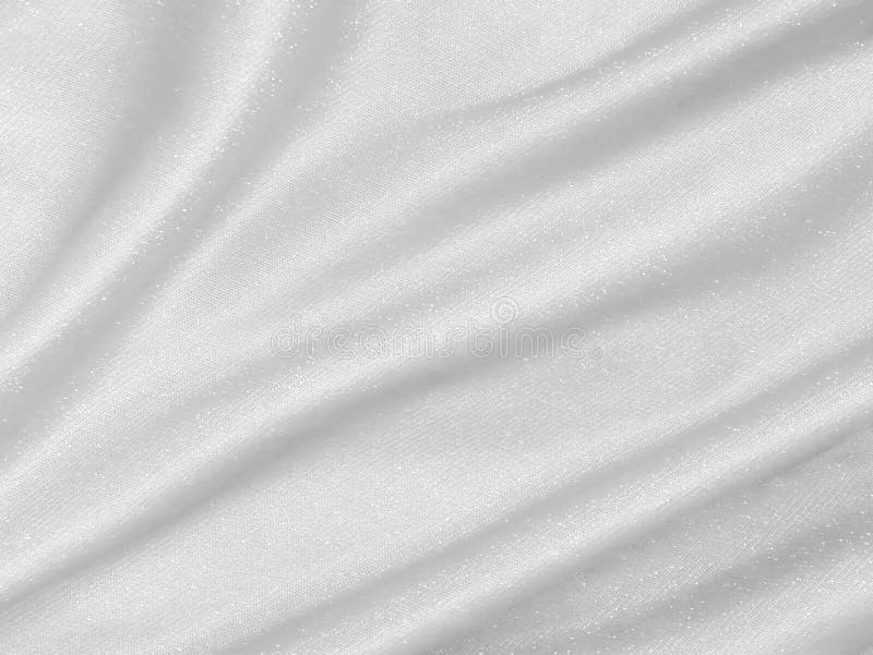 Shiny White Crumpled Fabric. Elegant Cloth Texture Background Stock ...