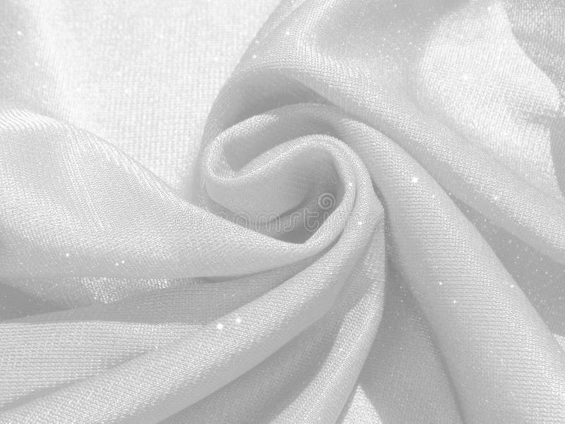 Shiny White Crumpled Fabric. Elegant Cloth Texture Background Stock ...