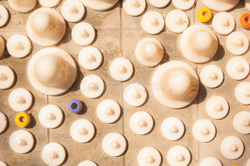 Shiny White Dot Texture Ceramic is Background. Stock Photo - Image of ...