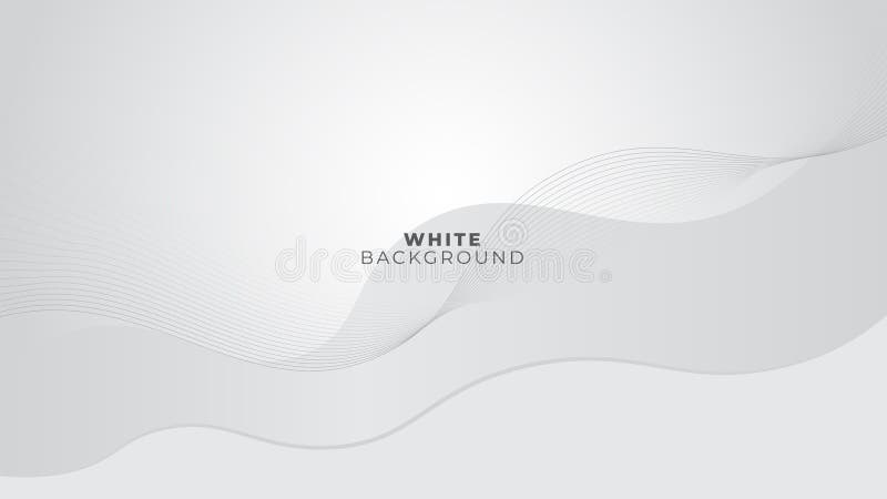 Shiny White and Gray Background with Wavy Lines Stock Vector ...