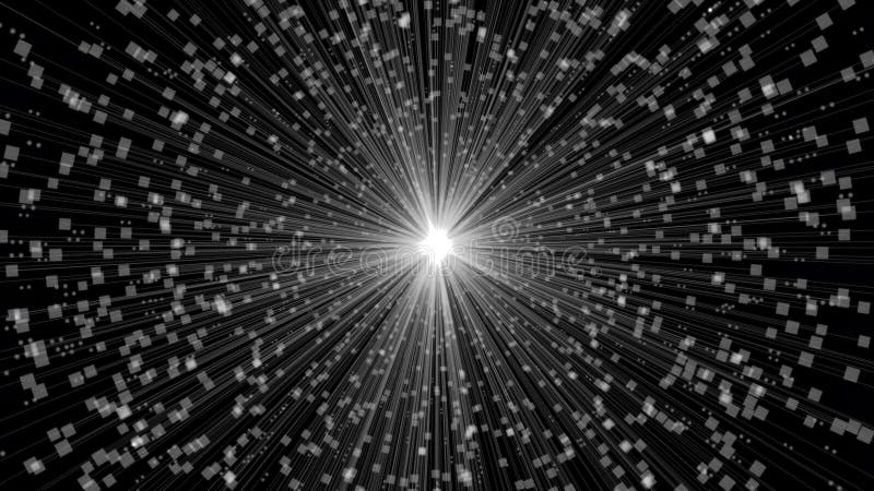 Shiny Red Particles Spread Radially on a Black Background Stock Video ...