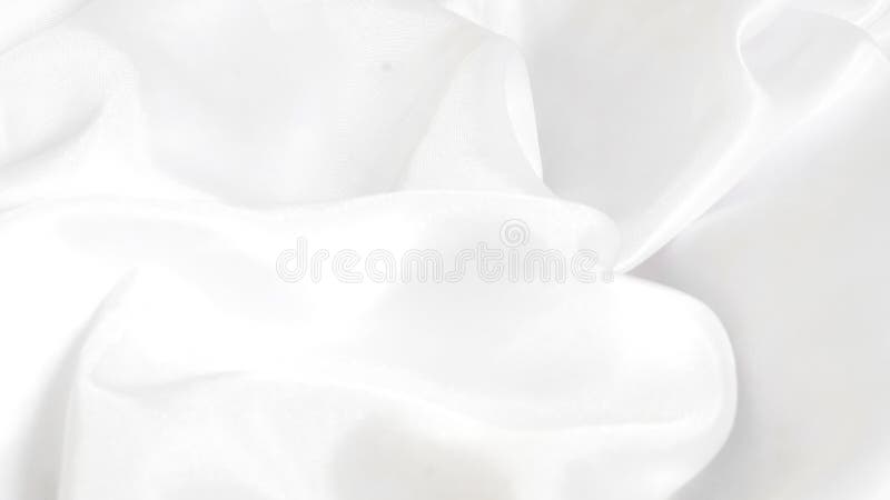 Shiny White Silk Fabric Reflecting Soft Light, Creating a Rich Texture ...