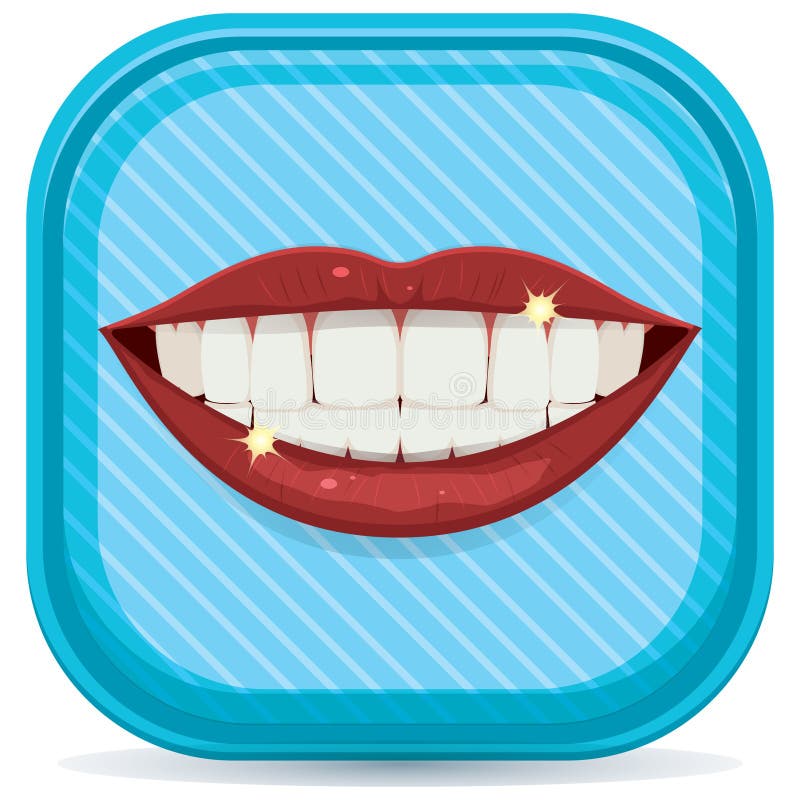 Shiny White Teeth. Vector Illustration Decorative Design Stock Vector ...