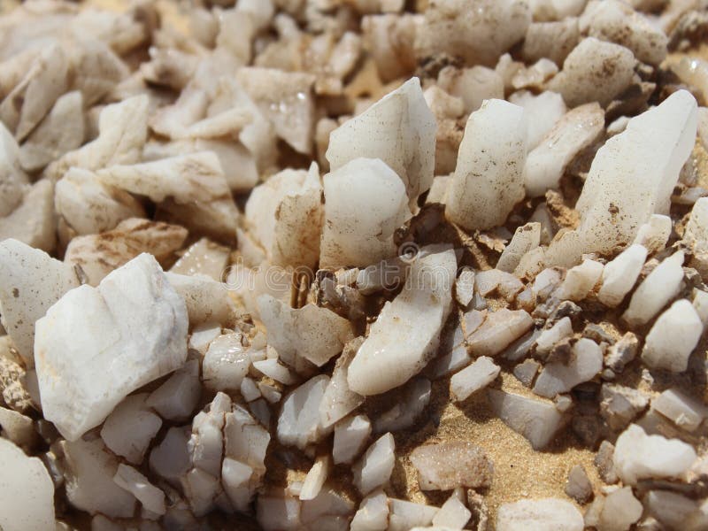 White and Transparent Rocks in Crystal Mountain in Farafra Oasis in ...