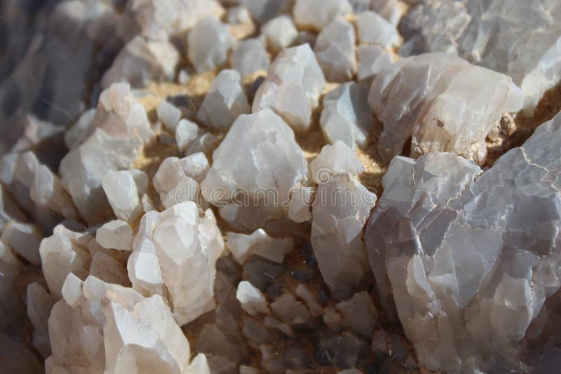 White and Transparent Rocks in Crystal Mountain in Farafra Oasis in ...