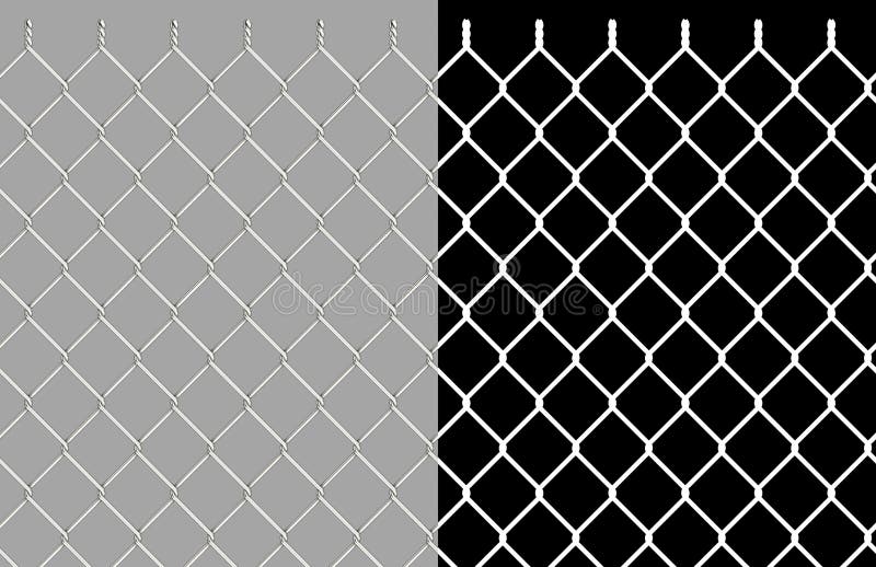 Chain Link Fence Texture With Alpha