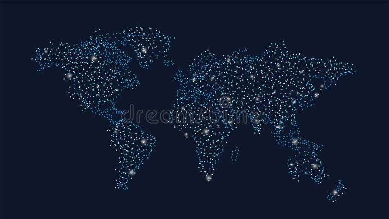 Shiny world map stock vector. Illustration of worldwide - 137794049