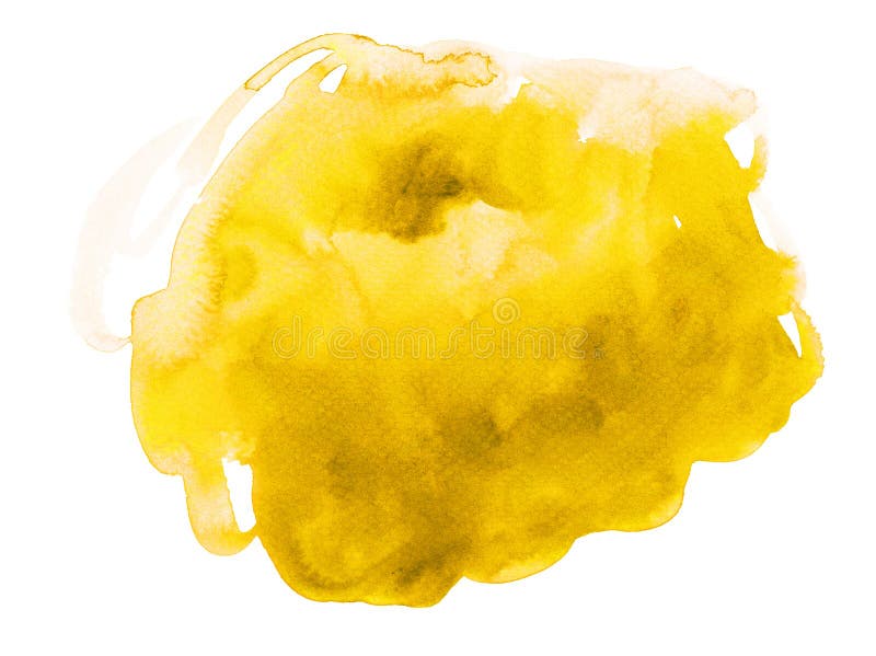 Splat of Yellow Watercolor stock illustration. Illustration of artwork ...