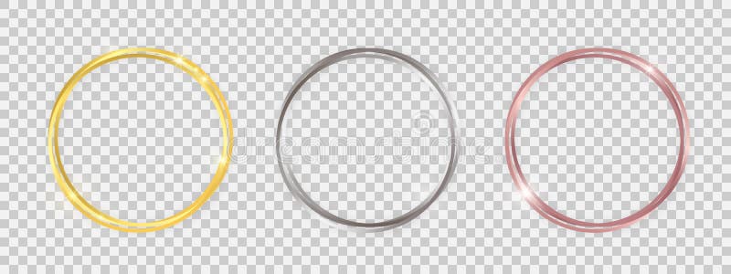 Round Shiny Frames with Glowing Effects Stock Vector - Illustration of ...