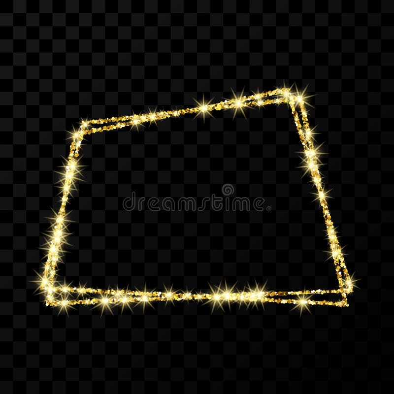 Gold Double Trapezoid Frame Stock Vector - Illustration of fashion ...