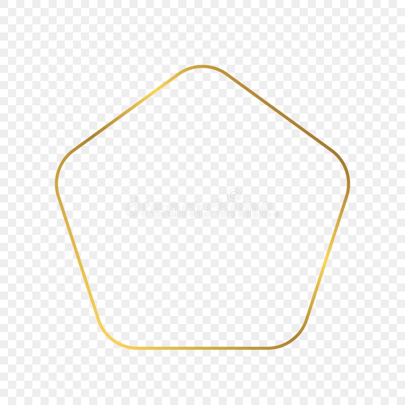 Rounded Pentagon Polygon Contour, Outline Shape. Soft, Smooth Design ...