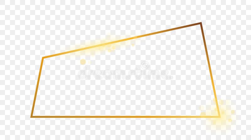 Gold Glowing Trapezoid Shape Frame Stock Vector - Illustration of frame ...