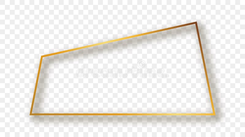 Gold Glowing Trapezoid Shape Frame with Shadow Stock Vector ...