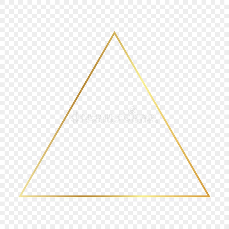 Gold Glowing Triangle Frame Stock Vector - Illustration of banner, card ...