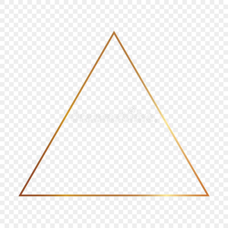 Gold Glowing Triangle Frame Stock Vector - Illustration of abstract ...
