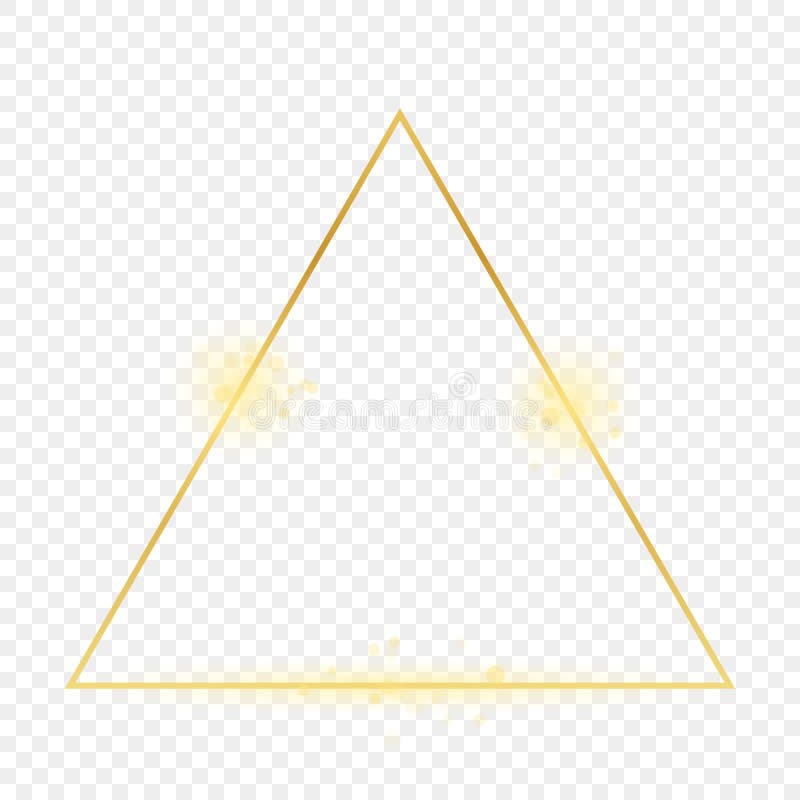 Gold Glowing Triangle Frame Stock Vector - Illustration of color ...