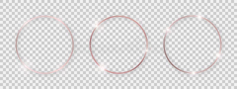 Round Shiny Frames with Glowing Effects Stock Vector - Illustration of ...