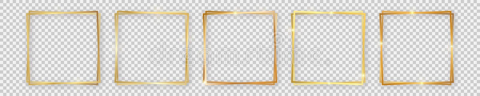 Double Thin Gold Border Stock Illustrations – 140 Double Thin Gold ...