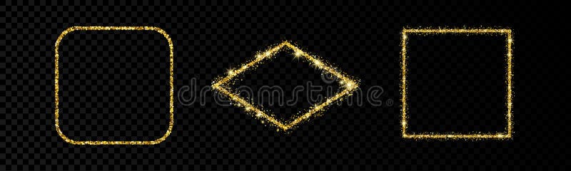 Shiny Frames with Glowing Effects Stock Vector - Illustration of ...