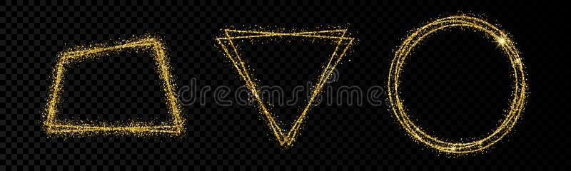 Shiny Frames with Glowing Effects Stock Vector - Illustration of black ...