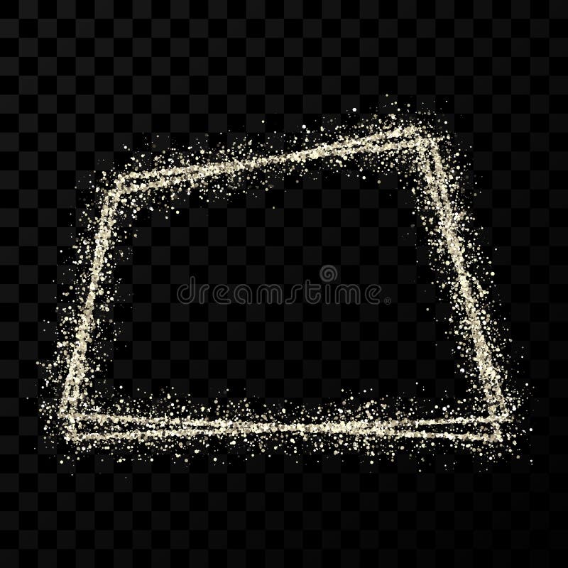 Silver Shiny Double Trapezoid Frame with Light Effects Stock Vector ...