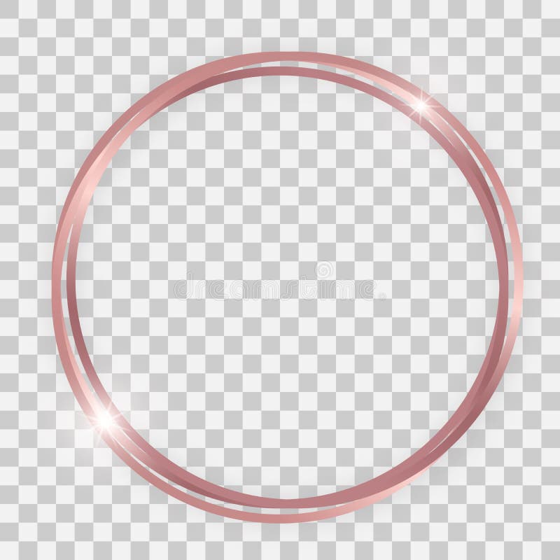 Triple Rose Gold Shiny Circle Frame Stock Vector - Illustration of ...