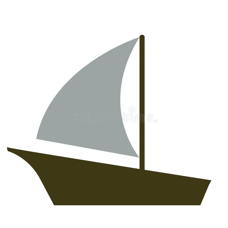 Minimalist Sailboat Icon with a Simple Geometric Design in a Nautical ...
