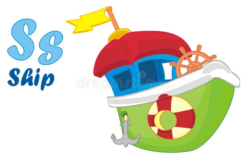 Ship and abc stock illustration. Illustration of board - 164819033