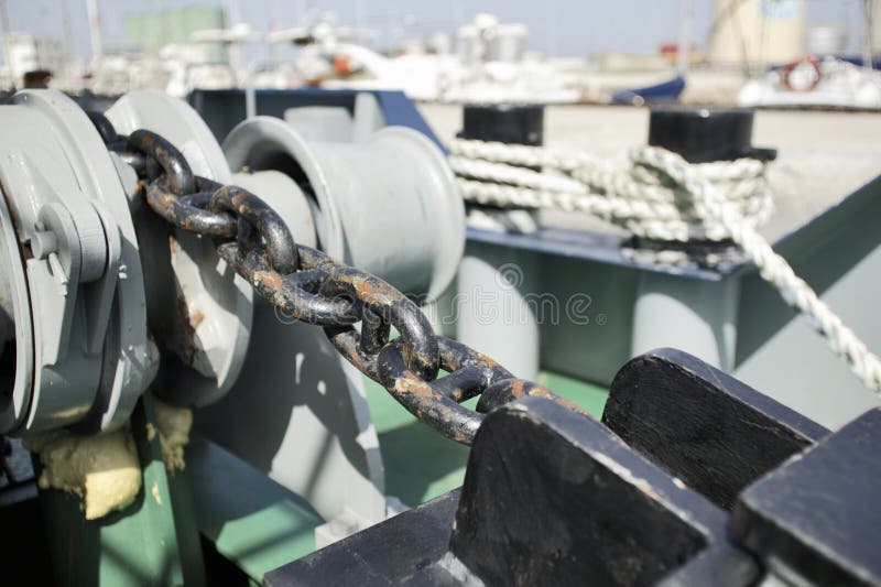 Ship anchor chain stock photo. Image of anchor, power - 33104818