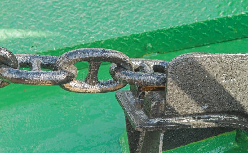 Ship Anchor Chain on the Boat Stock Photo - Image of anchor, chain ...